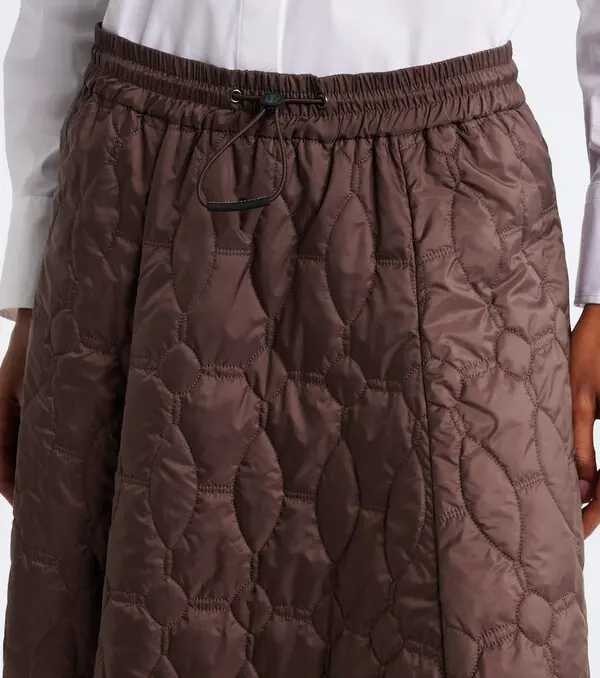 Brunello Cucinelli Technical Padded Midi Skirt