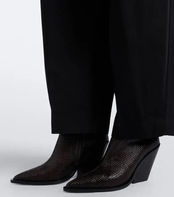 SOULIERS MARTINEZ Colorado Woven Leather Ankle Boots