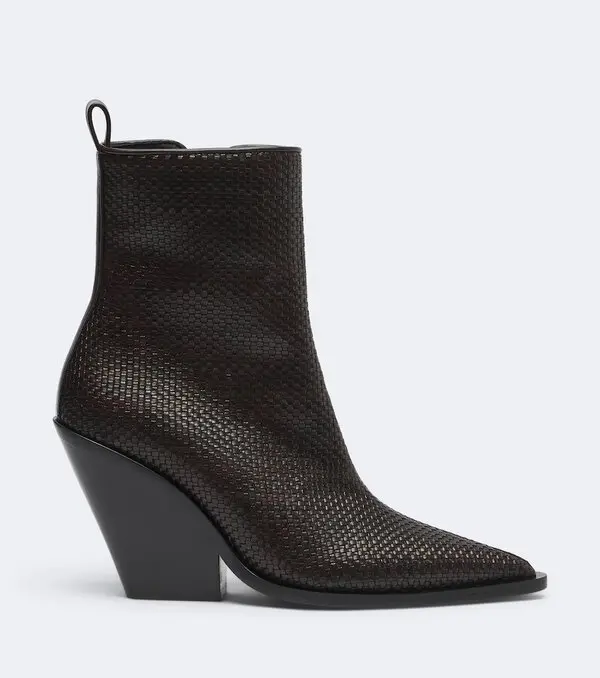 SOULIERS MARTINEZ Colorado Woven Leather Ankle Boots