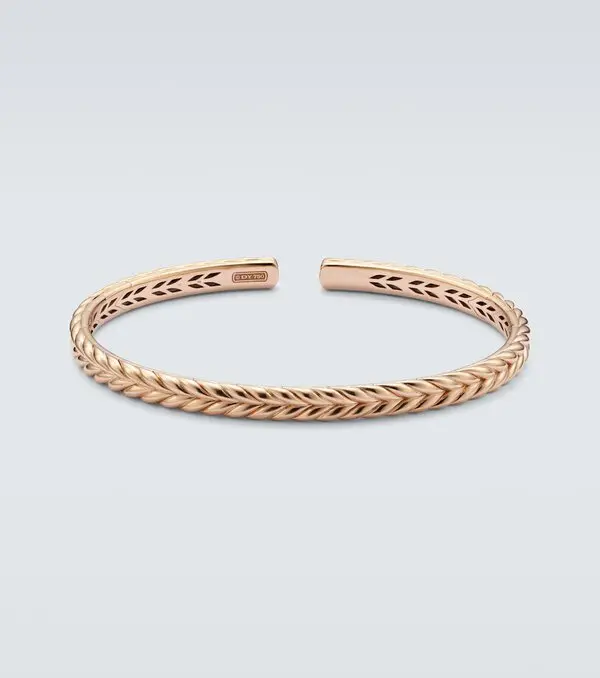 David Yurman Chevron 18kt Rose Cuff Bracelet