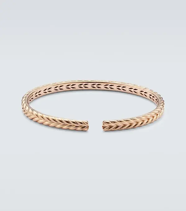 David Yurman Chevron 18kt Rose Cuff Bracelet
