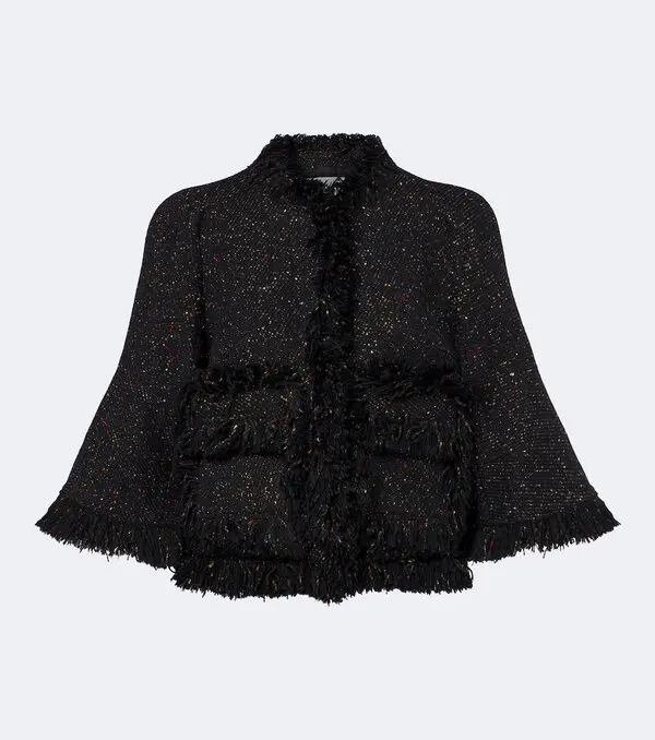 Sacai Fringed Wool-blend Jacket