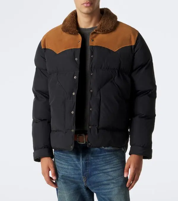 Ralph Lauren Suede-trimmed Puffer Jacket