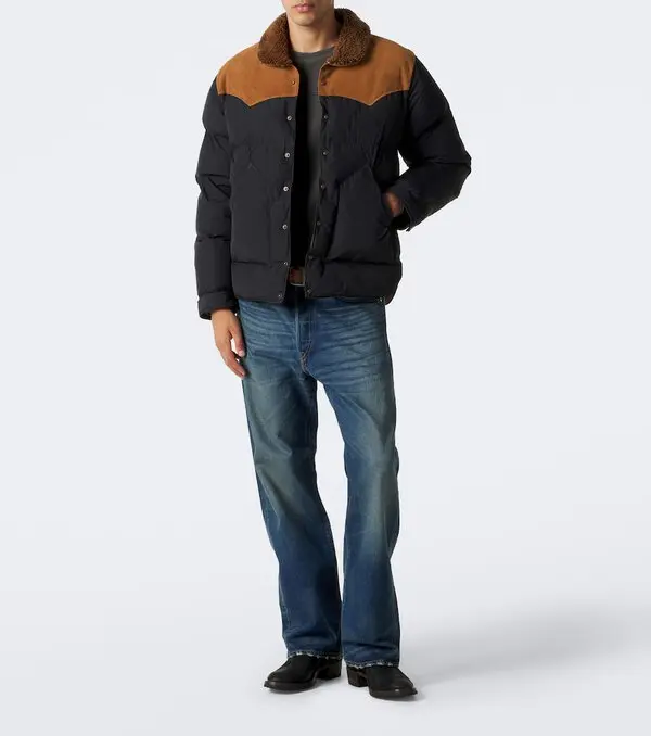 Ralph Lauren Suede-trimmed Puffer Jacket