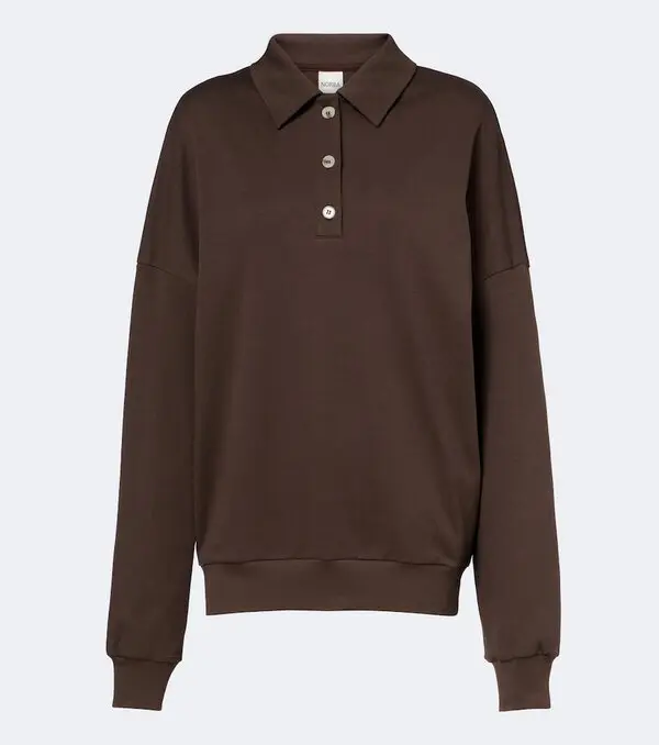 NORBA Cotton Polo Sweater - Brown