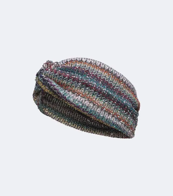 Missoni Knitted Sequined Headband - Multicoloured