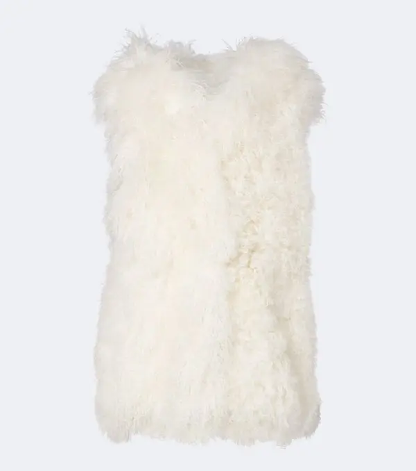 YVES SALOMON Hooded Shearling Vest
