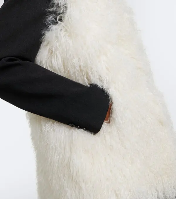 YVES SALOMON Hooded Shearling Vest