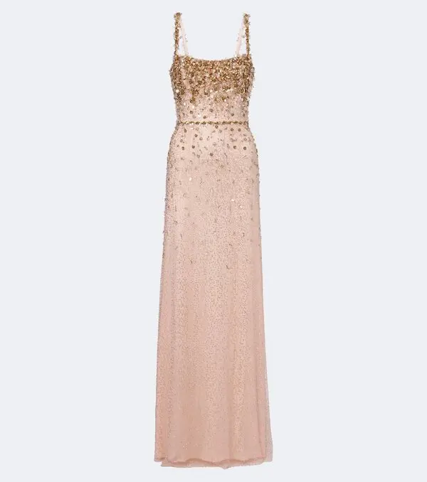 Jenny Packham Solstice Embellished Gown - Pink