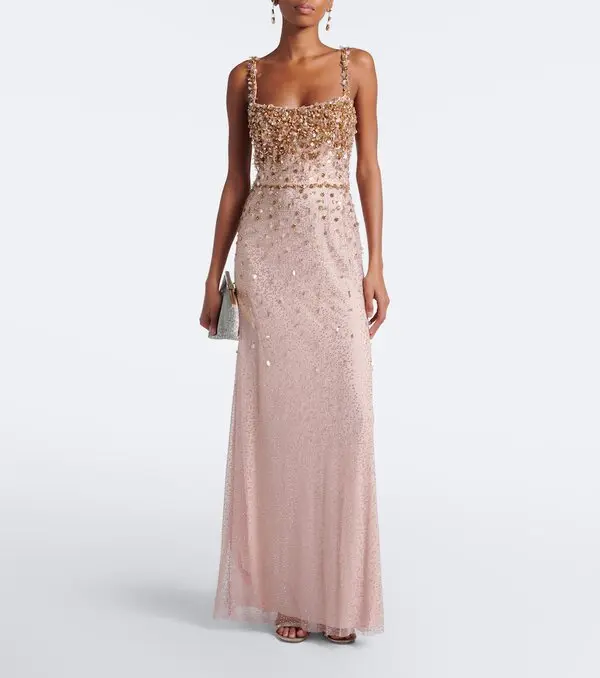 Jenny Packham Solstice Embellished Gown - Pink