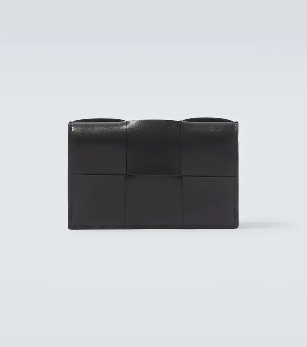 Bottega Veneta Intreccio Cassette Leather Card Holder
