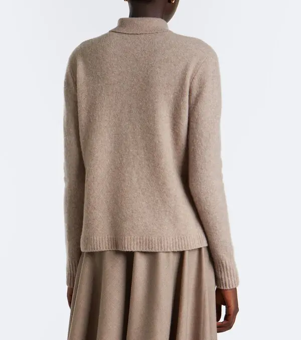 Max Mara Knitted Cashmere-blend Cardigan - Brown