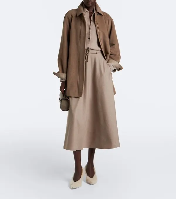 Max Mara Knitted Cashmere-blend Cardigan - Brown