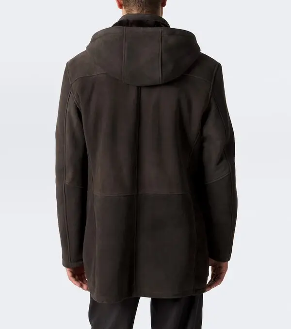 Thom Sweeney Hooded Suede Parka