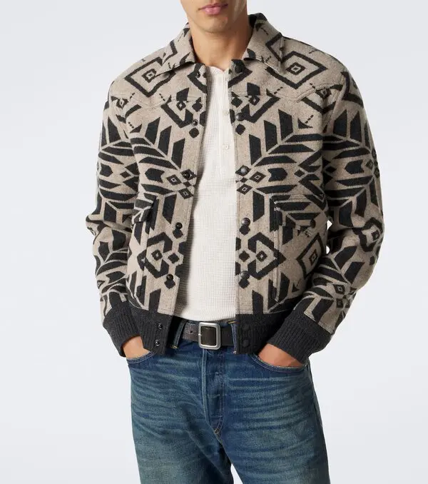 Ralph Lauren Wool Jacquard Blouson Jacket