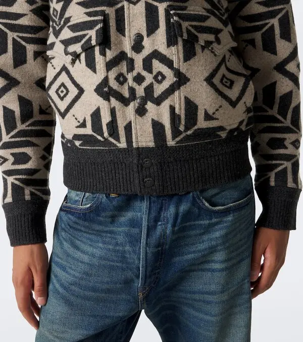 Ralph Lauren Wool Jacquard Blouson Jacket