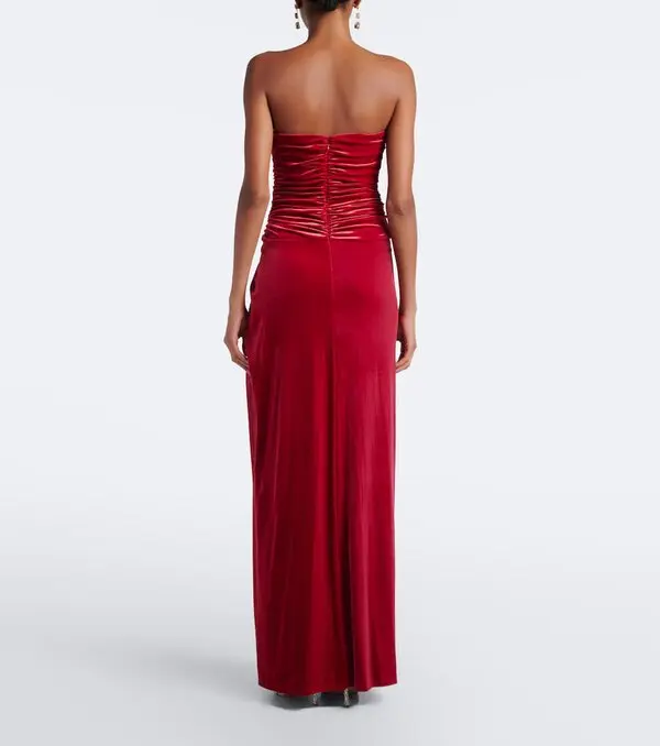 Simkhai Emma Gathe Velvet Bustier Gown