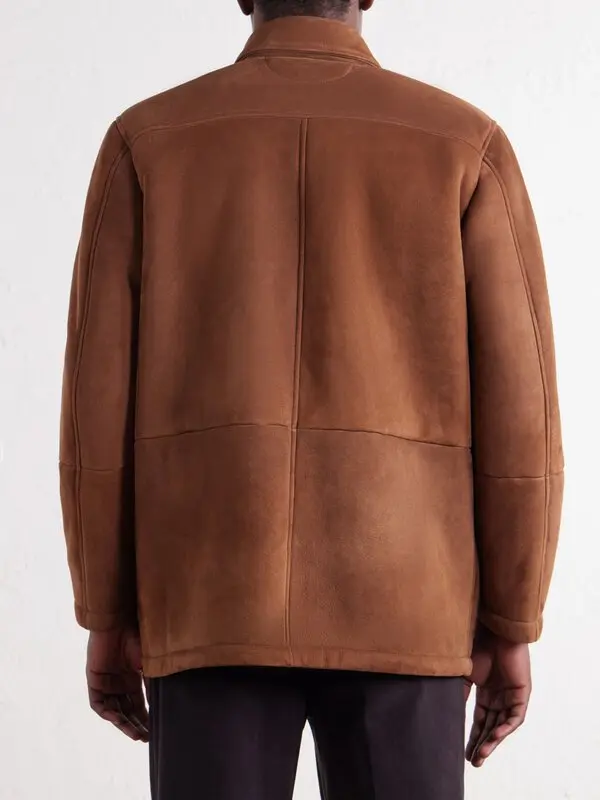 Kiton Panelled Shearling Field Jacket