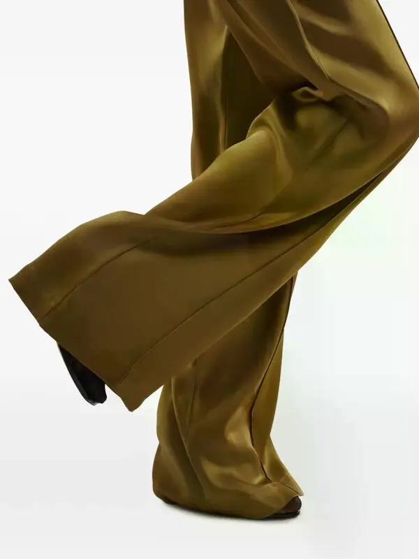 TALLER MARMO Marlene Satin-finish Trousers - Green