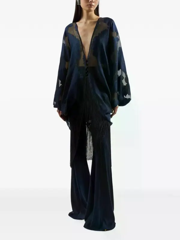 TALLER MARMO 1920 Fringed Silk Coat