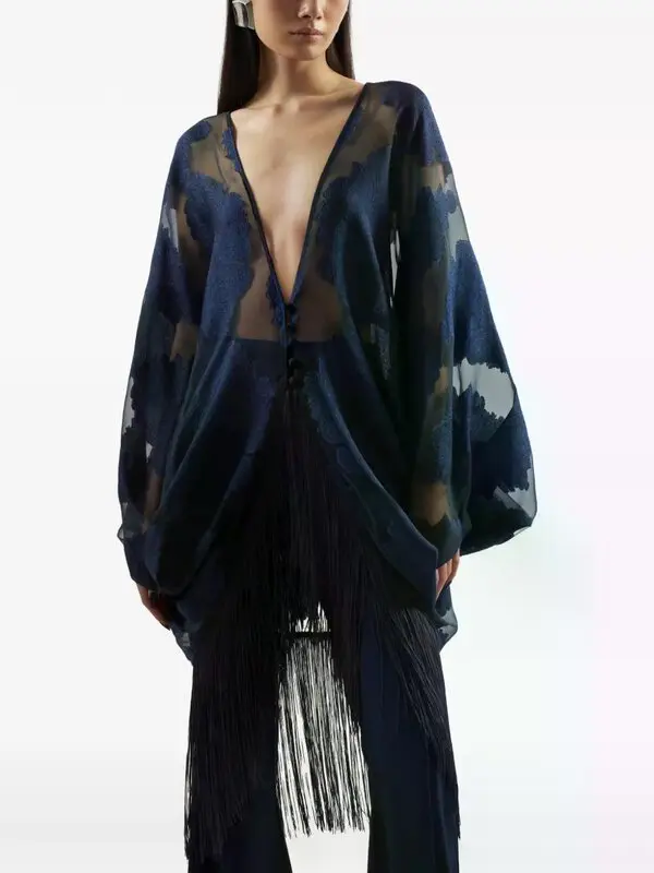 TALLER MARMO 1920 Fringed Silk Coat