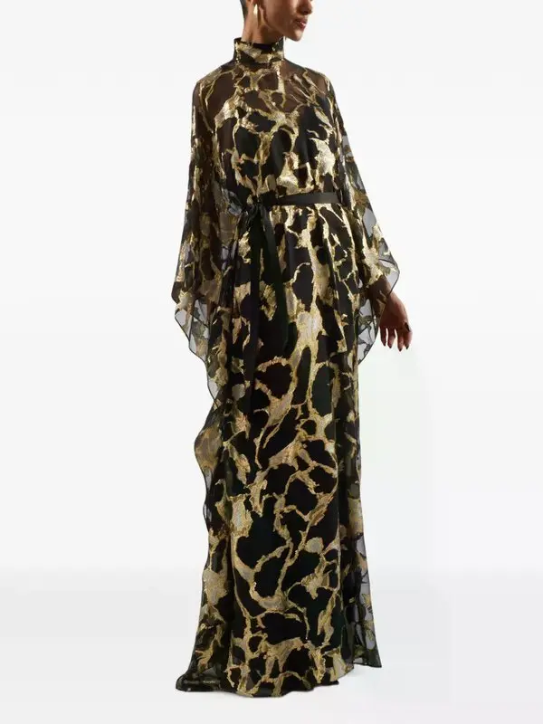 TALLER MARMO Kintsugi Silk-blend Maxi Dress