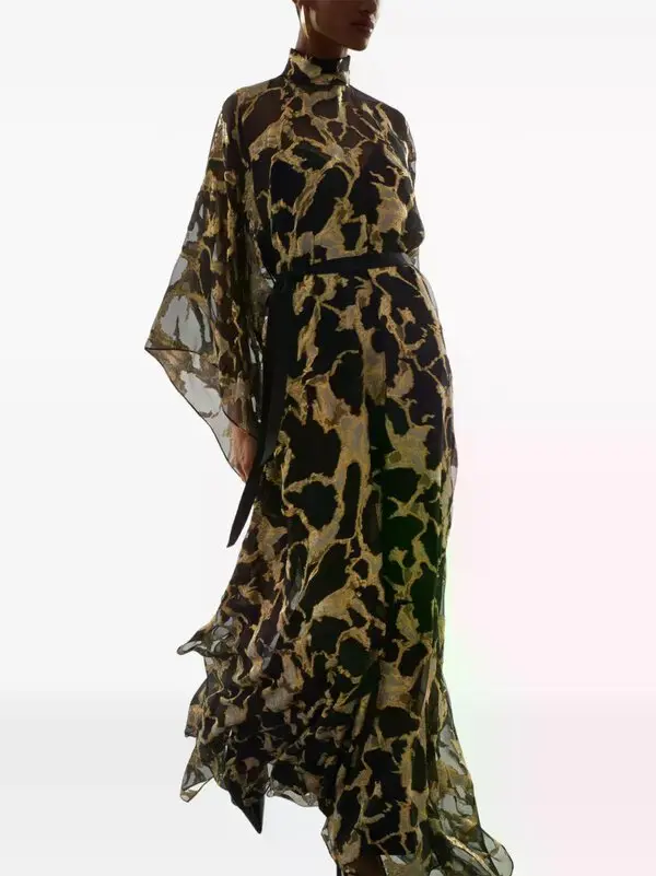TALLER MARMO Kintsugi Silk-blend Maxi Dress
