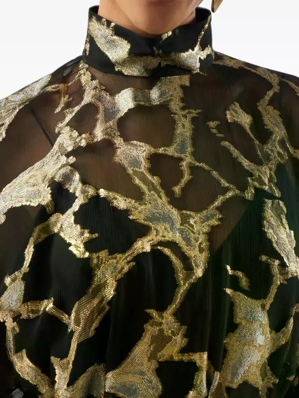 TALLER MARMO Kintsugi Silk-blend Maxi Dress
