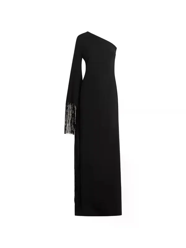 TALLER MARMO One-shoulder Fringed Maxi Gown