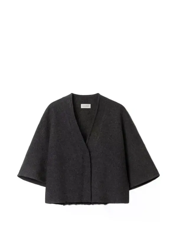 HOUSE OF DAGMAR V-neck Wool Cropped Cardigan