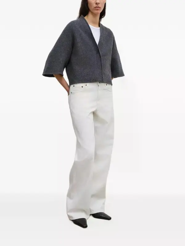 HOUSE OF DAGMAR V-neck Wool Cropped Cardigan