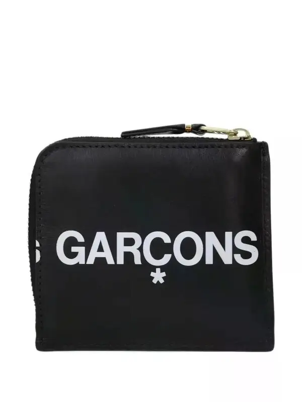 Comme Des Garçons Logo-print Leather Wallet - Black