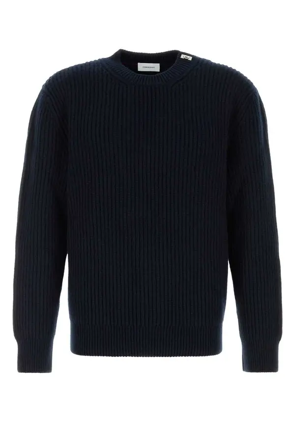 FERRAGAMO Midnight Wool Blend Sweater - Blue