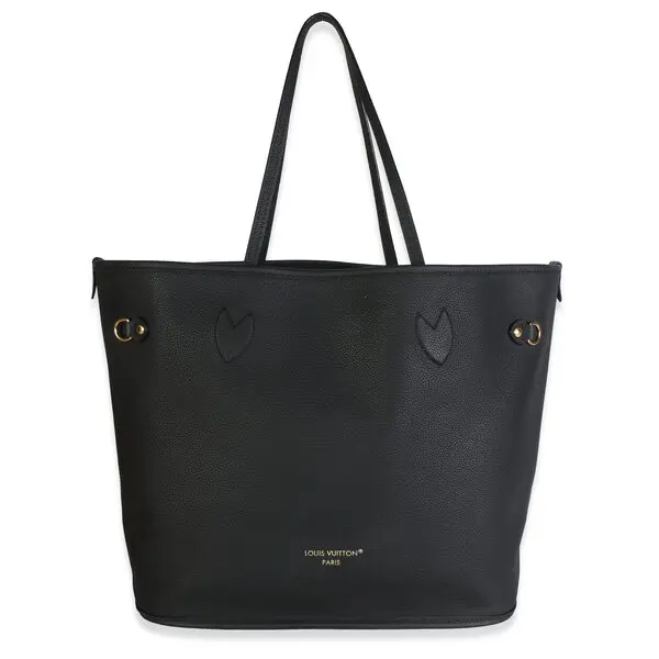 LOUIS VUITTON Black Monogram Canvas Calfskin Neverfull Inside Out Mm