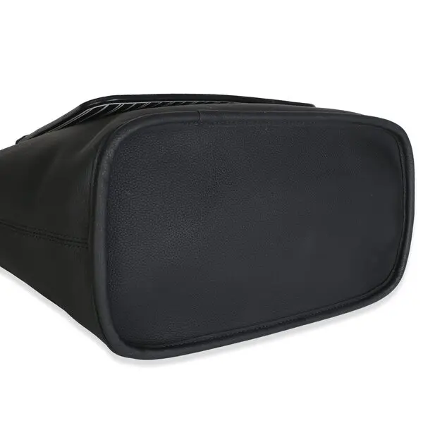 LOUIS VUITTON Black Monogram Canvas Calfskin Neverfull Inside Out Mm