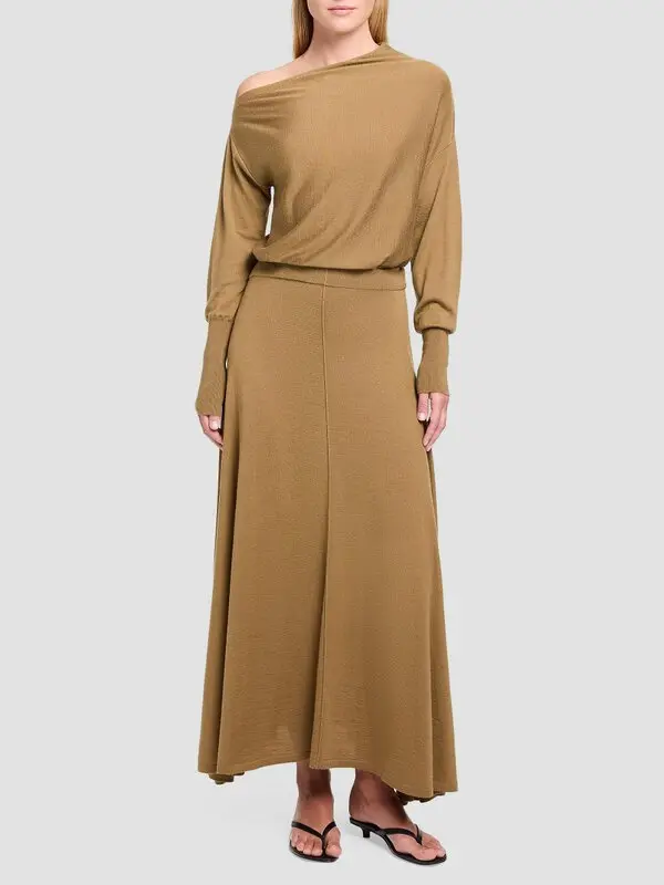 TWP Cold Shoulder Wool-silk Knit Top