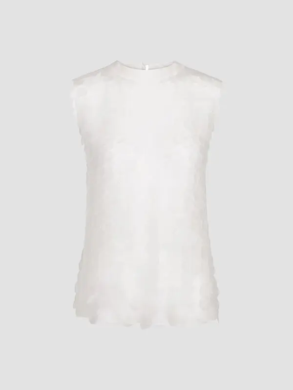 TWP Shell Semi-sheer Silk Top