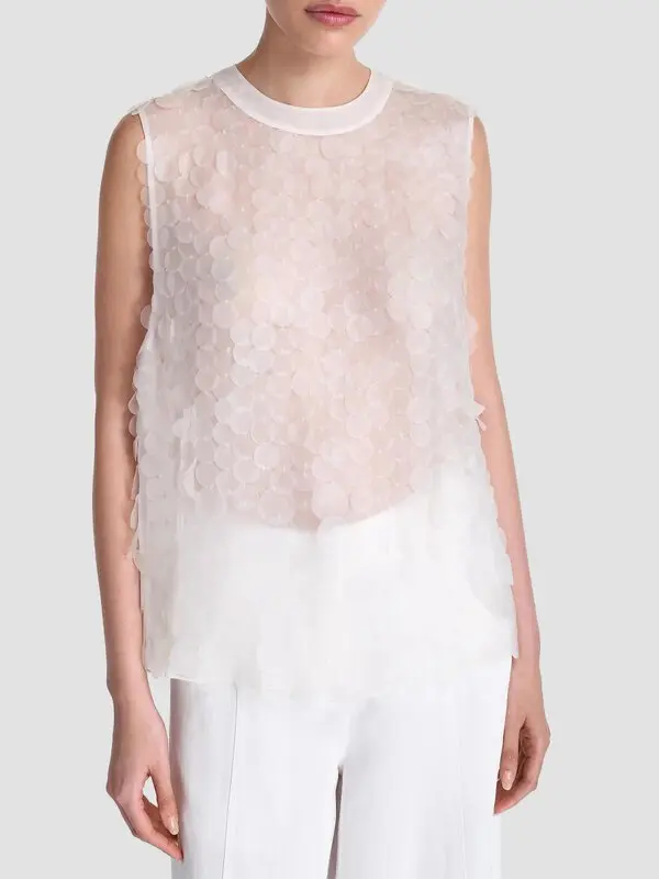 TWP Shell Semi-sheer Silk Top
