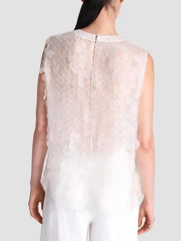 TWP Shell Semi-sheer Silk Top