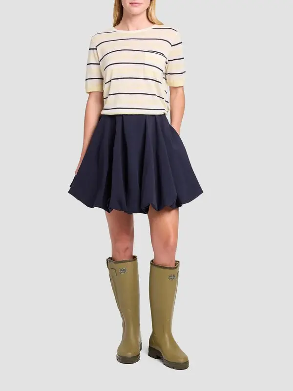 TWP Julia Pleated Cotton Poplin Miniskirt