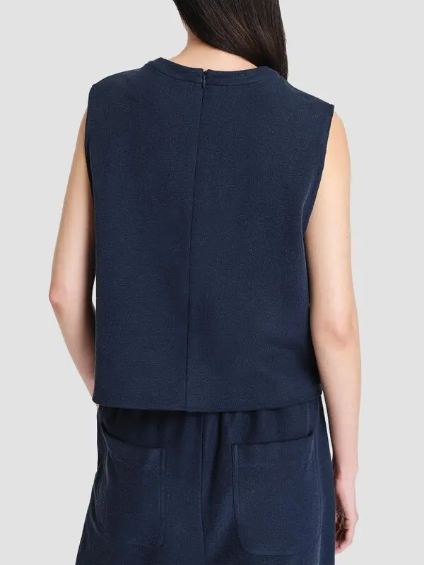 TWP Short Muscle Cotton-blend Tank - Midnight