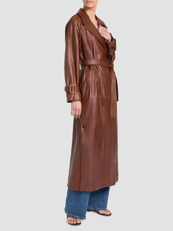TWP Unfinished Business Leather Trench Coat