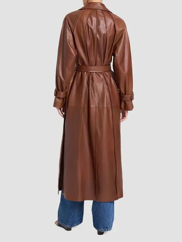 TWP Unfinished Business Leather Trench Coat