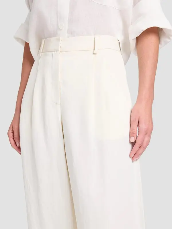 TWP Hudson St. Linen-blend Pants - Bone