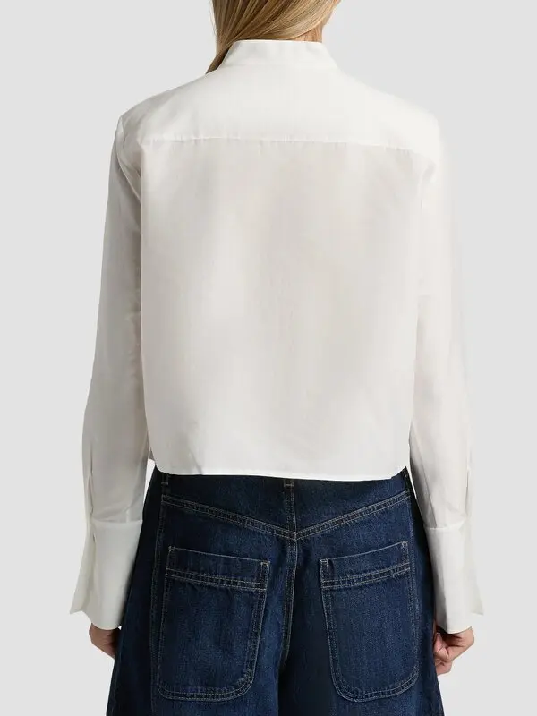 TWP Patti Ruffled Cotton-silk Blouse - Ivory
