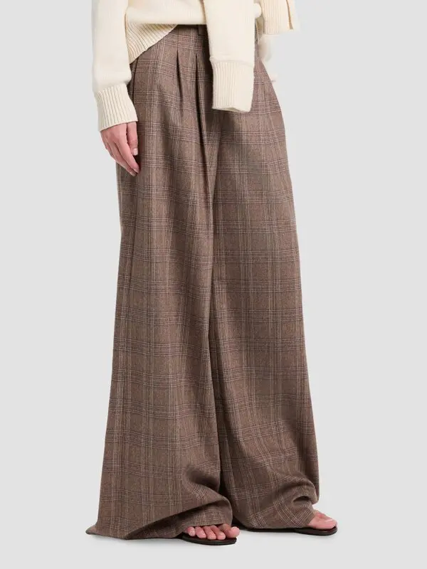TWP Avery Plaid Wool-blend Pants