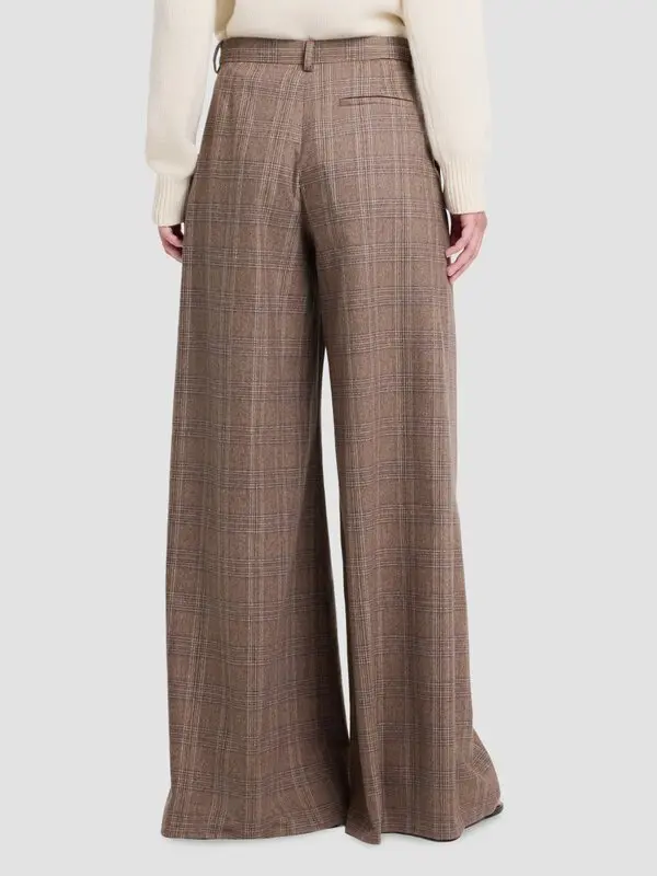 TWP Avery Plaid Wool-blend Pants