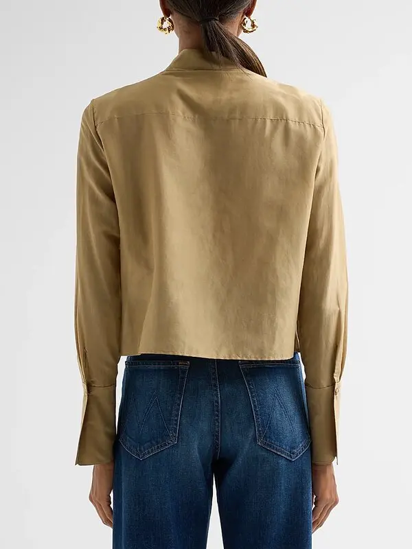 TWP Patti Ruffle Cotton-silk Blouse