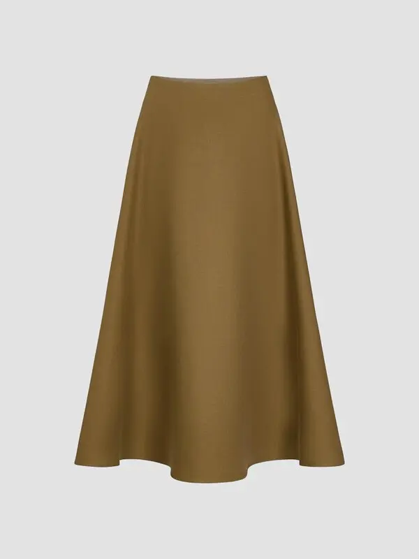 TWP Full Sweep Circle Double-canvas Cotton A-line Midi Skirt