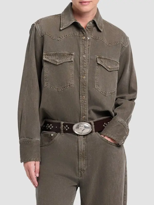 TWP Yellowstone Cotton Denim Shirt